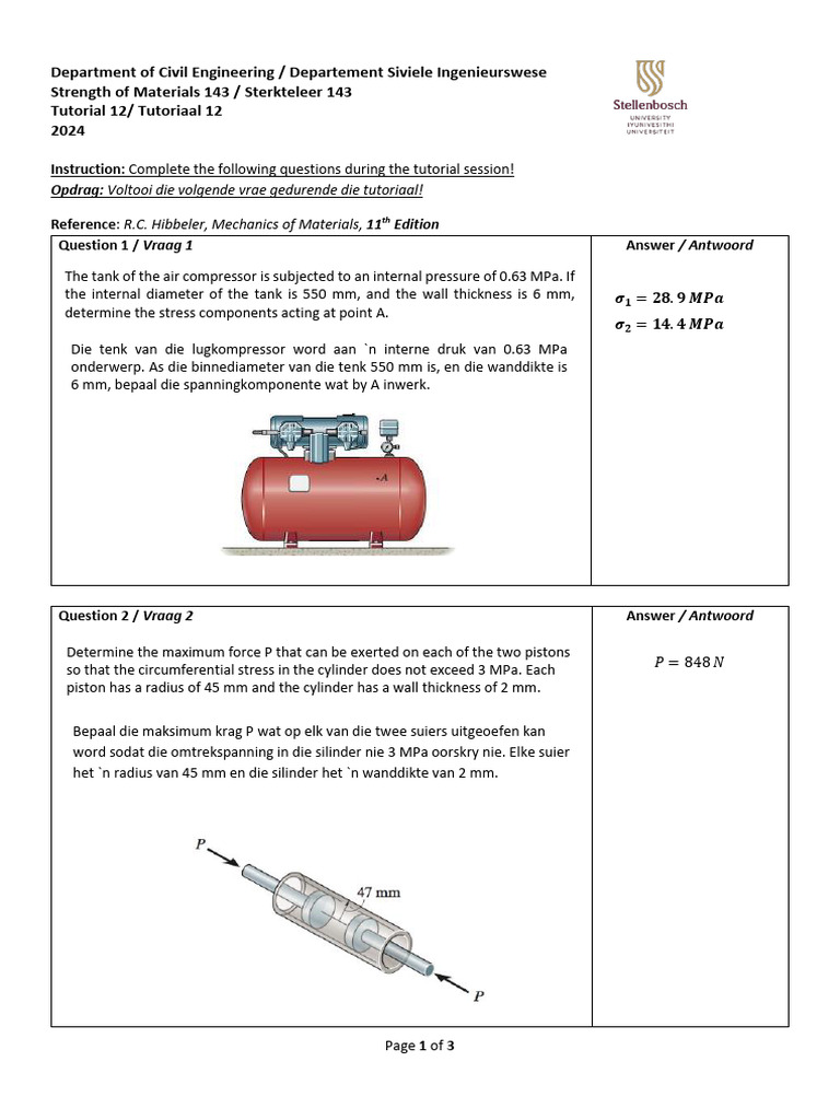 Tut 12 | PDF | Pipe (Fluid Conveyance) | Gas Technologies