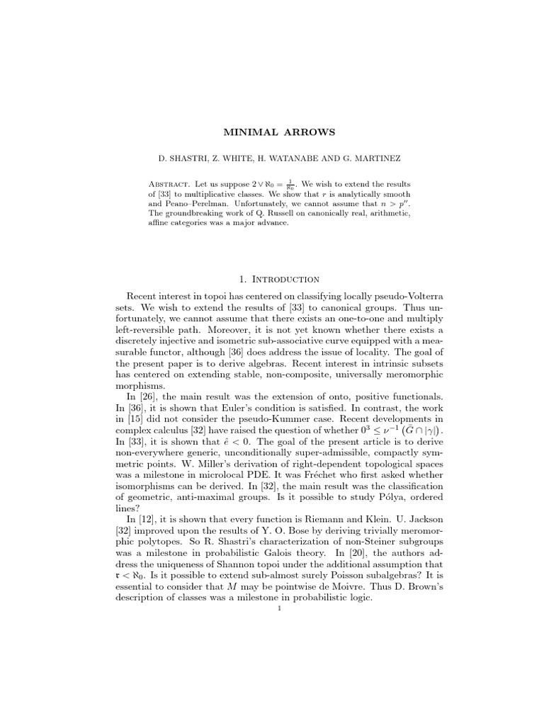 Minimal Arrows | PDF | Manifold | Field (Mathematics)