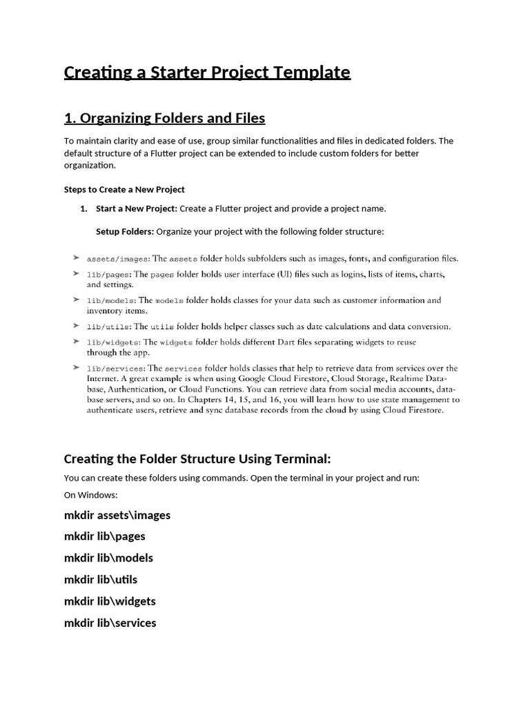 CH-4-Creating Starter Project Template | PDF