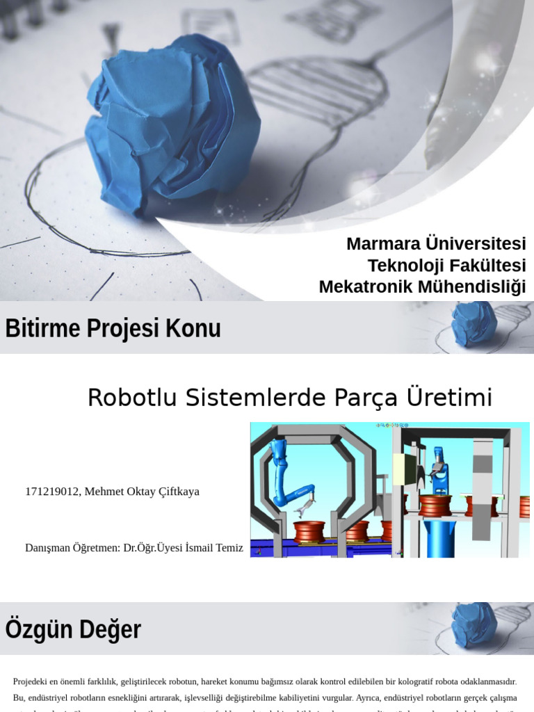 Bitirme Projesi Sunumu | PDF