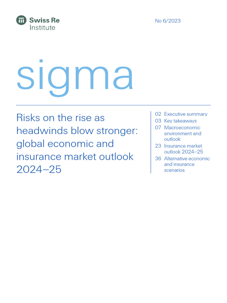 Global Economic & Insurance Outlook 2024 | PDF | Inflation | Recession