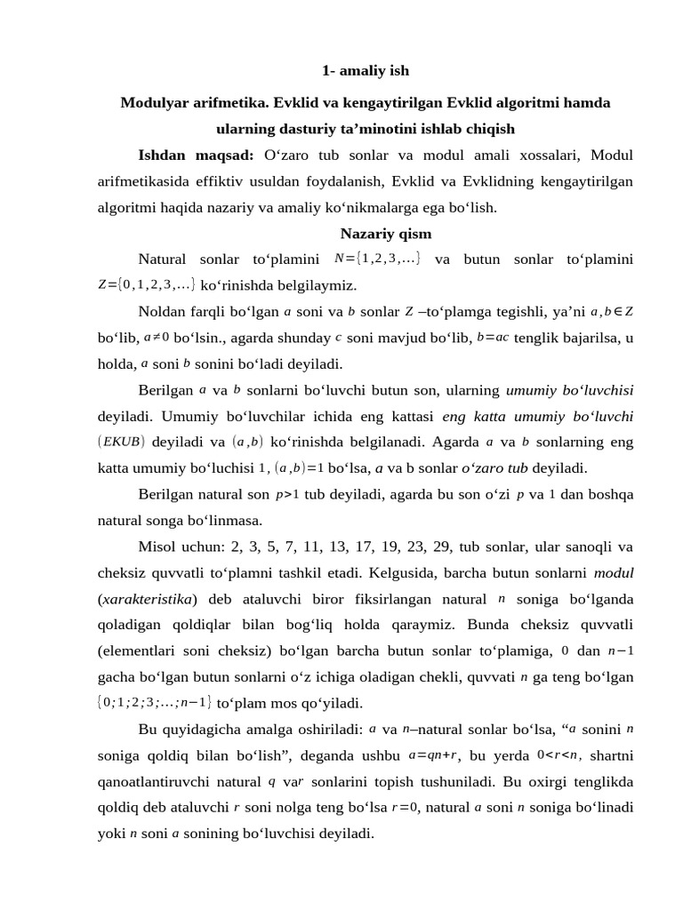 1-amaliy ish (1) | PDF