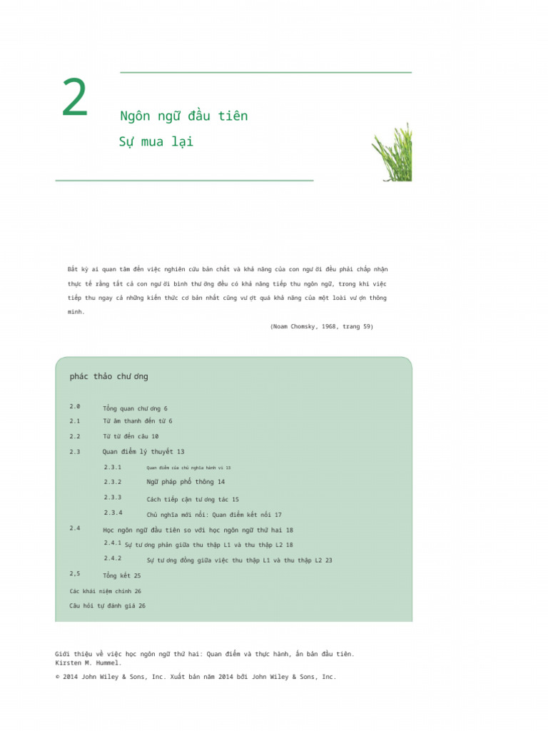 Dich - Chapter 2 - First Language Acquisition | PDF