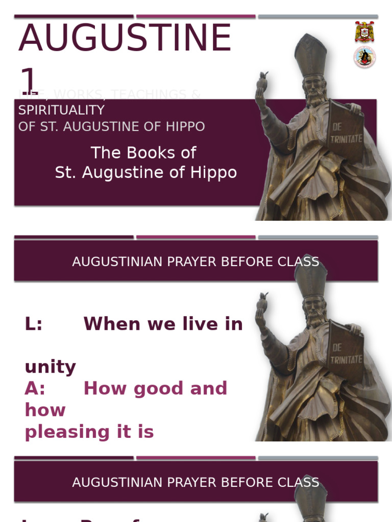 AUGUSTINE 1 Lesson 6 | PDF | Augustine Of Hippo | Faith
