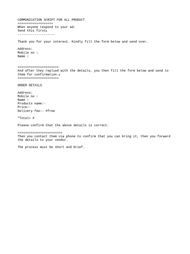 Chat Script | PDF