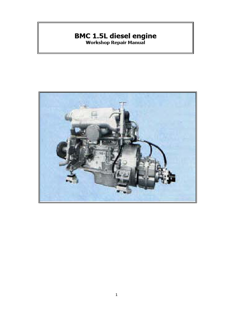 BMC 1.5L Diesel Engine Manual | PDF