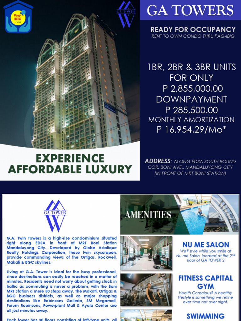 GA Tower Brochure | PDF | Interest | Equity (Finance)