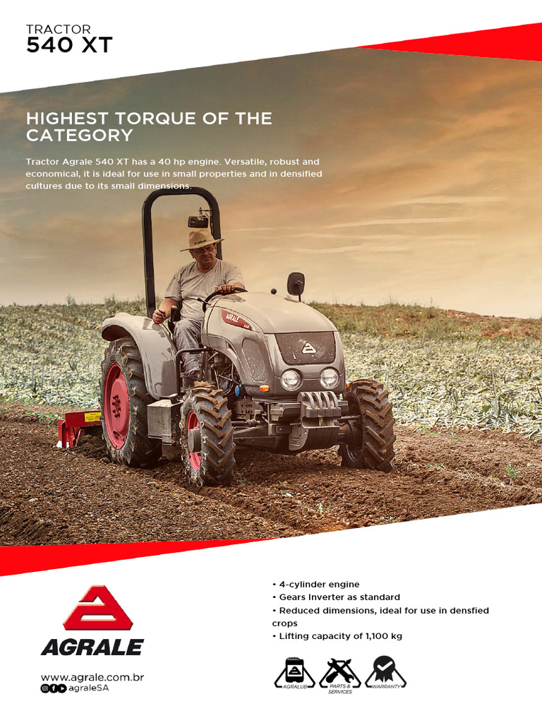 Agrale 540 XT Tractor Technical Specifications | PDF | Tractor | Clutch