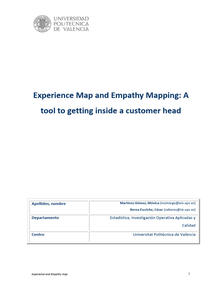 MartinezBerna - Experience Map and Empathy Mapping A Tool To Getting ...