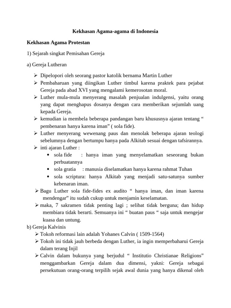 Kekhasan Agama-Agama Di Indonesia Fix - 080310 | PDF