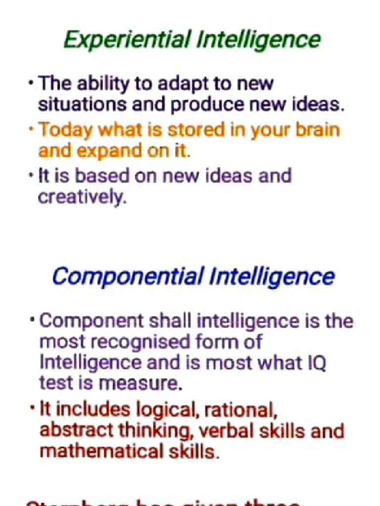 Understanding Experiential Intelligence | PDF | Intelligence ...