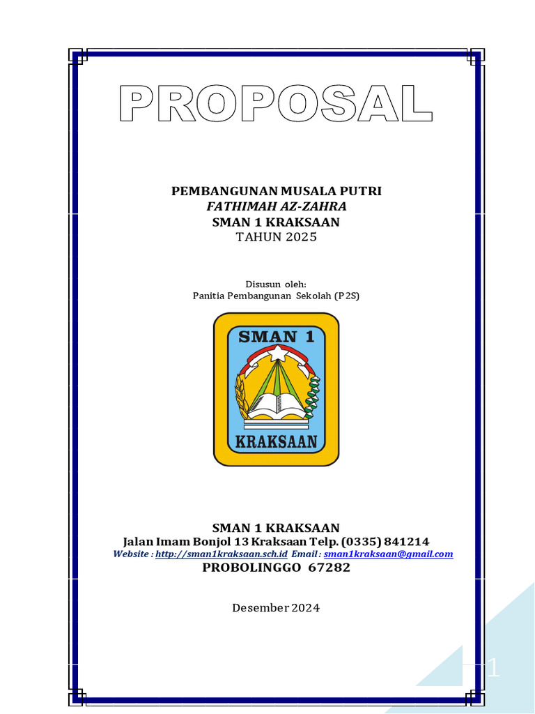 Proposal Musala Putri Fatimah Az Zahra | PDF