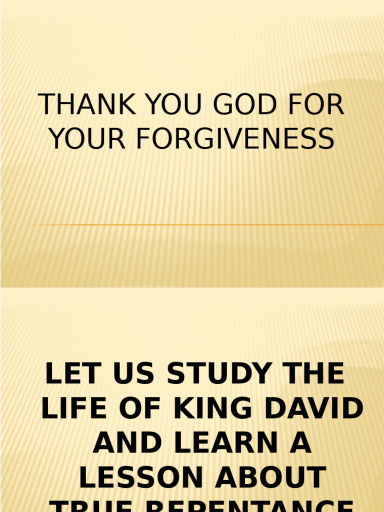 6. thank-you-GOD-for-your-forgiveness | PDF | David | Books Of Samuel