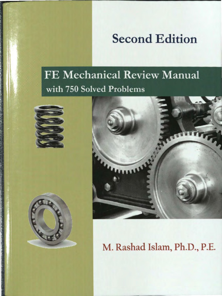 M. Rashad Islam - FE Mechanical Review Manual With 750 Solved Problems Second Edition (2021) | PDF