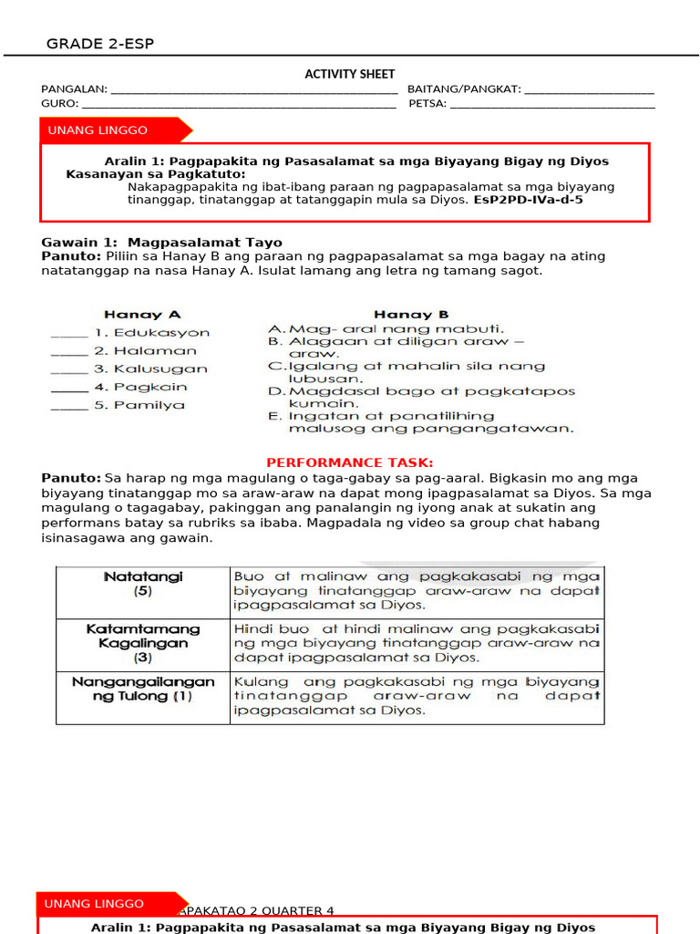 Esp-2-Q4-Activity-Sheet - (Week1-3) | PDF