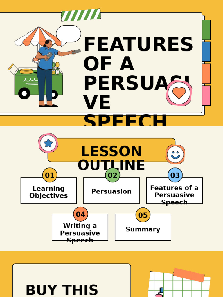 Features of Persuasive Speeches | PDF | Persuasion | Rhetoric