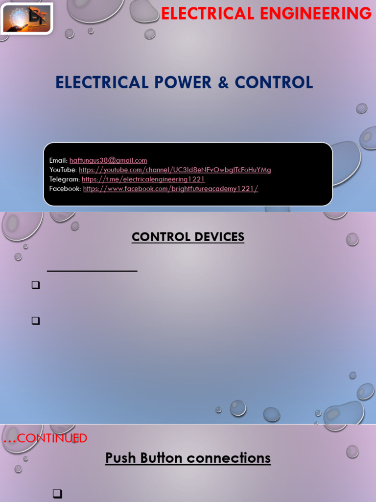 Electrical Power & Control | PDF | Switch | Relay