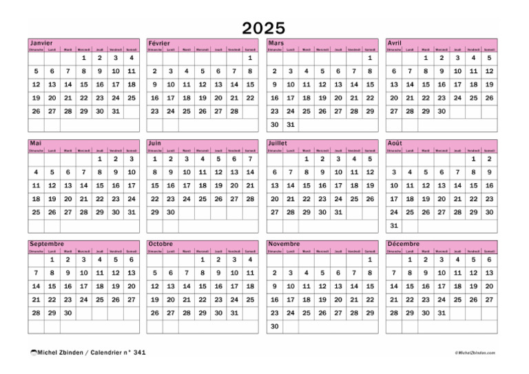 Calendrier Michel Zbinden | PDF