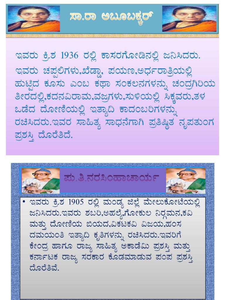 Kannada Kavi Parichaya | PDF