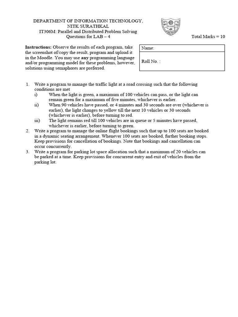 Lab 4: Parallel Problem Solving Tasks | PDF
