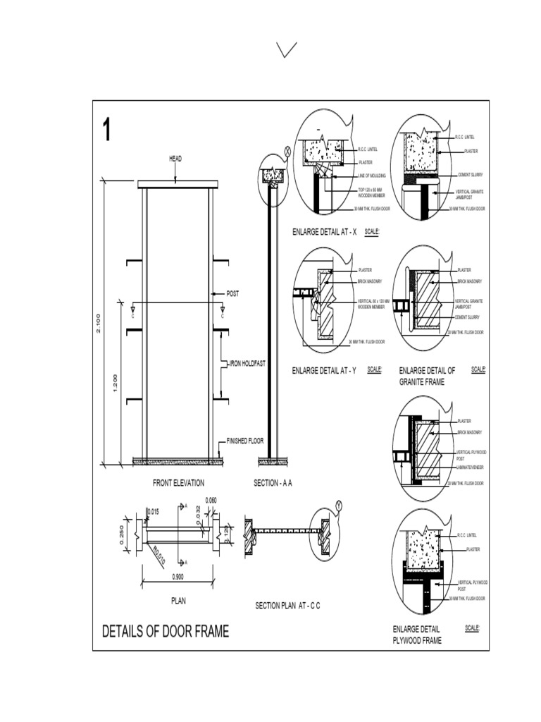 Door Frame Details (NEW)-Model | PDF | Door | Masonry