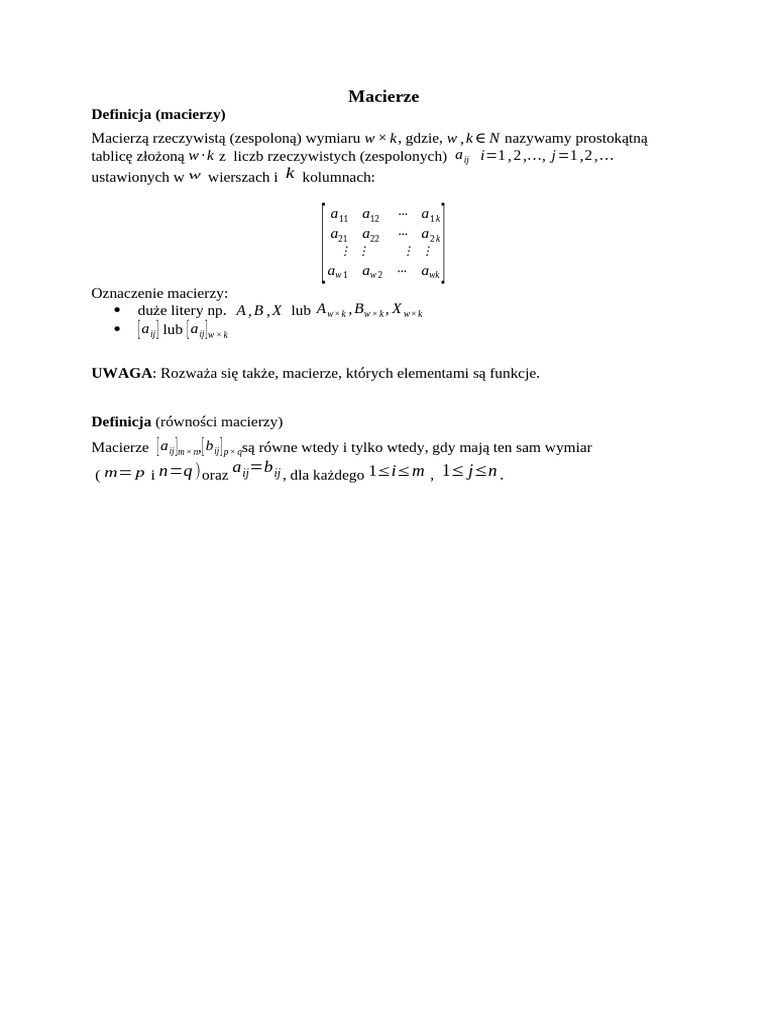 Macierze 22102023 | PDF