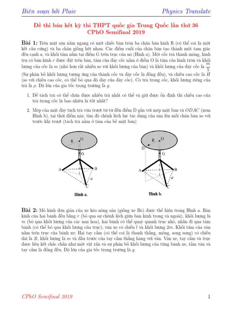 CPhO_semifinal_2019 | PDF