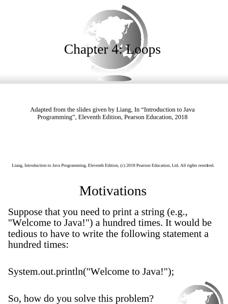 Chapter 4_Loops | PDF | Computer Programming | Software Engineering Chapter 4_Loops | PDF | Computer Programming | Software Engineering