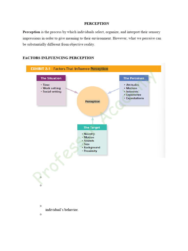 Perception Theories | PDF | Perception | Attitude (Psychology)