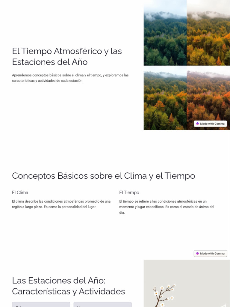 El Tiempo Atmosferico y Las Estaciones Del Ano | PDF | Clima ...