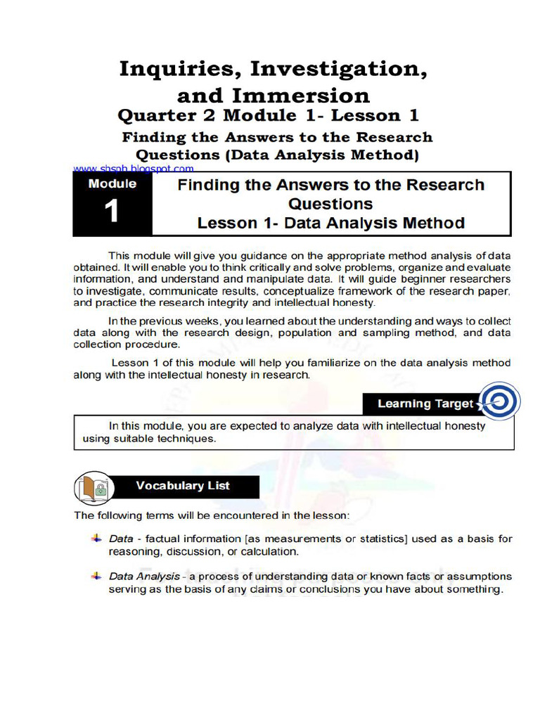 Module 1 Lesson 1 | PDF