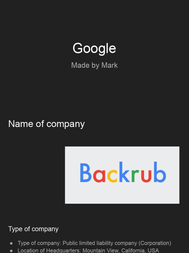 Google Company Overview and Financials | PDF