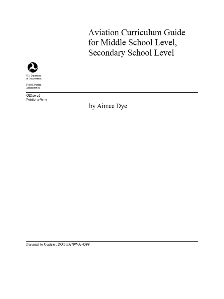 Middle_Aviation_Curriculum_Guide | PDF | Airplane | Lift (Force)