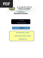 Mathematical Literacy Grade 12 Term 1 Week 3 - 2021 1 | PDF | Value ...