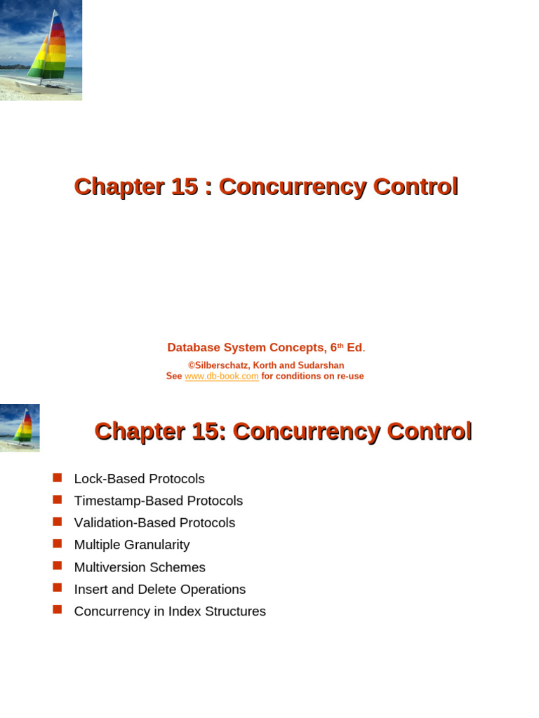 ch15 - Concurrency Control | PDF | Database Transaction | Databases