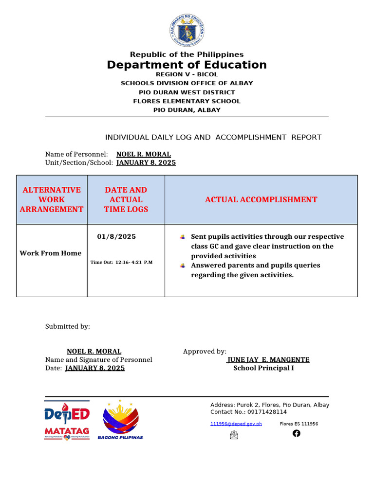 Sir Noel Idlar January 2025 | PDF | Philippines