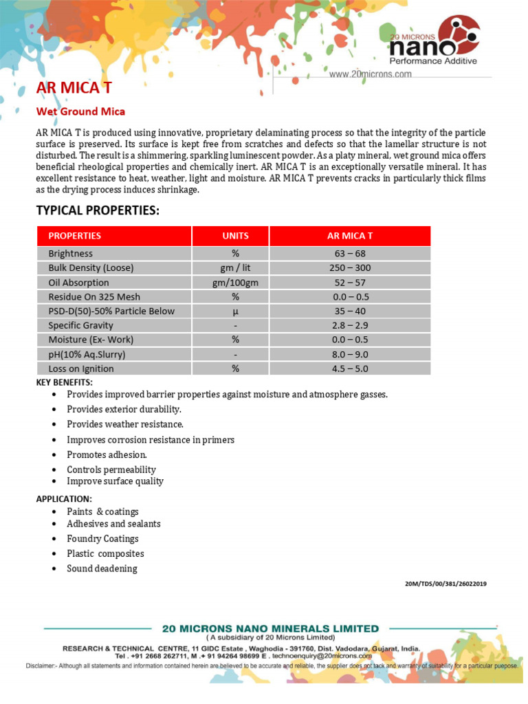 Ar Mica T - TDS | PDF