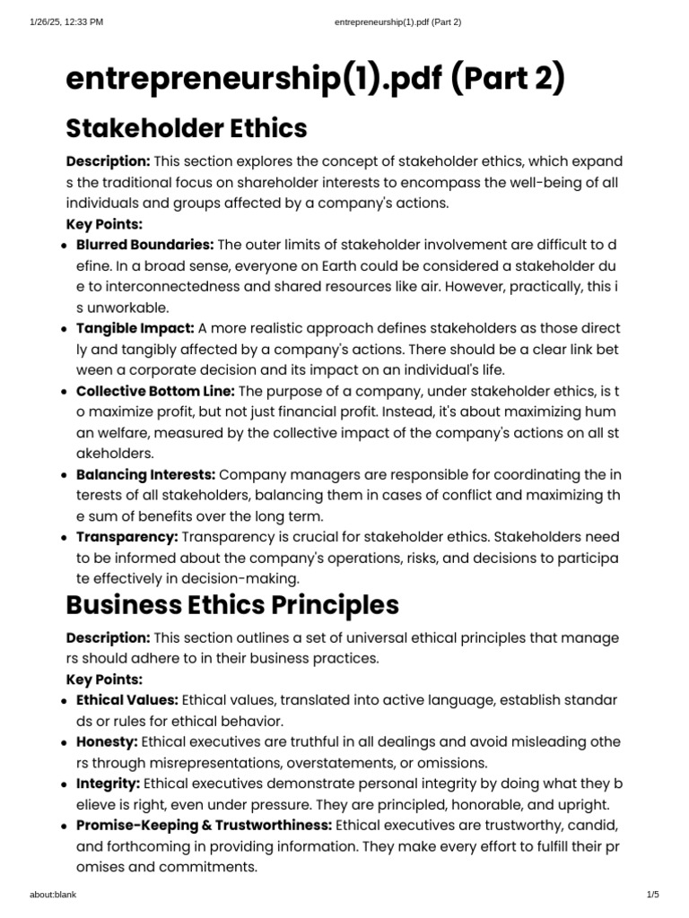 Entrepreneurship (Exam Note1) .PDF (Part 2) | PDF | Corporate Social ...