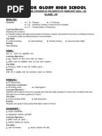 CMS Class VIII Syllabus | PDF | Reading Comprehension | Thought