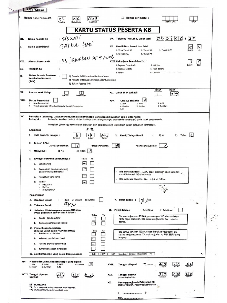 Implan Sri K 2 | PDF