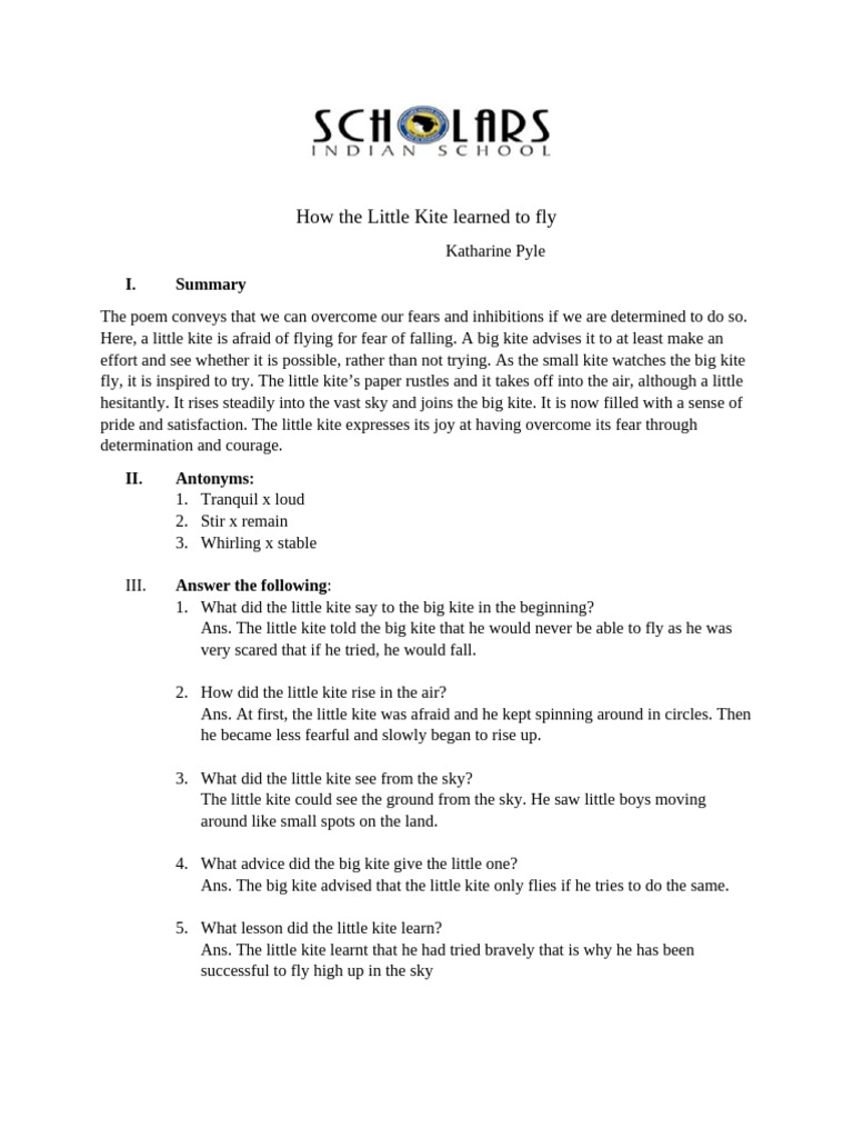 Little Kite's Journey to Flight | PDF