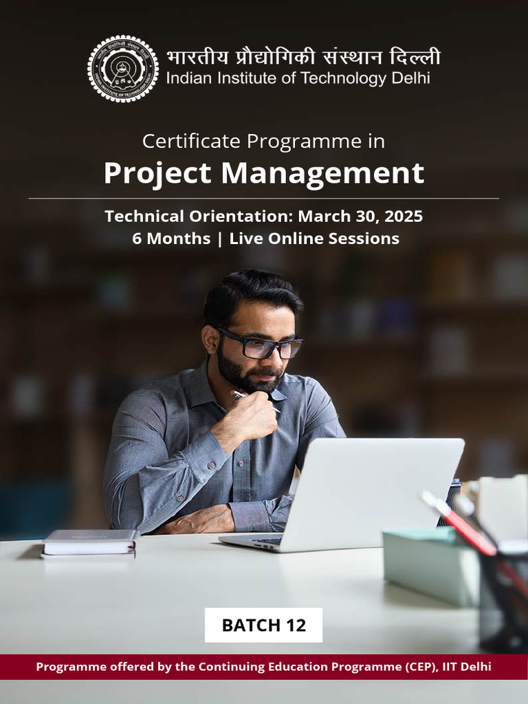 IITD PM B12 Brochure - R4 | PDF | Project Management | Agile Software Development