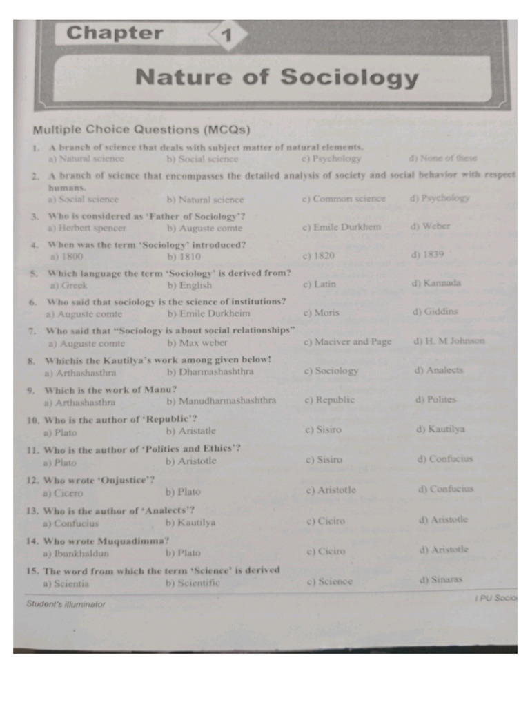 Chapter 1 Question Bank | PDF