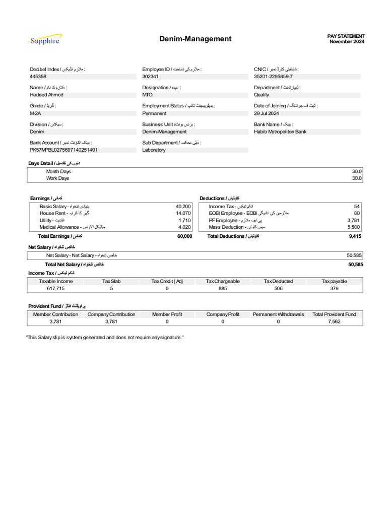 Pay Statement | PDF | Tax Deduction | Taxes