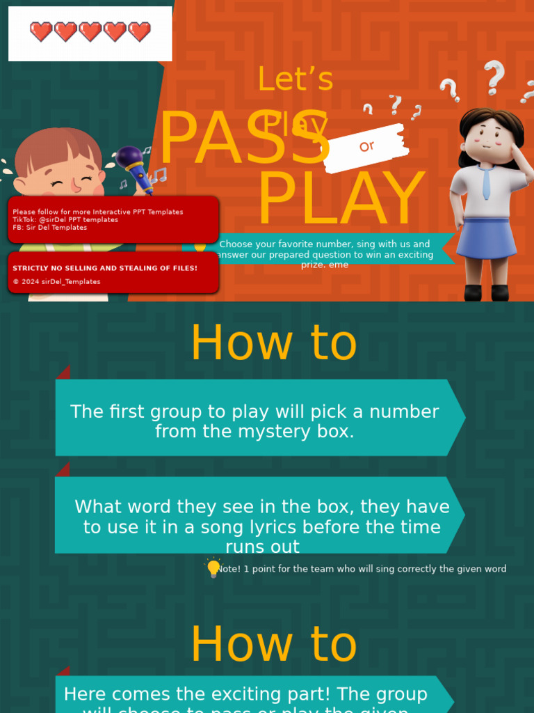Interactive Pass or Play Game Template | PDF | Cloud | Physical Sciences