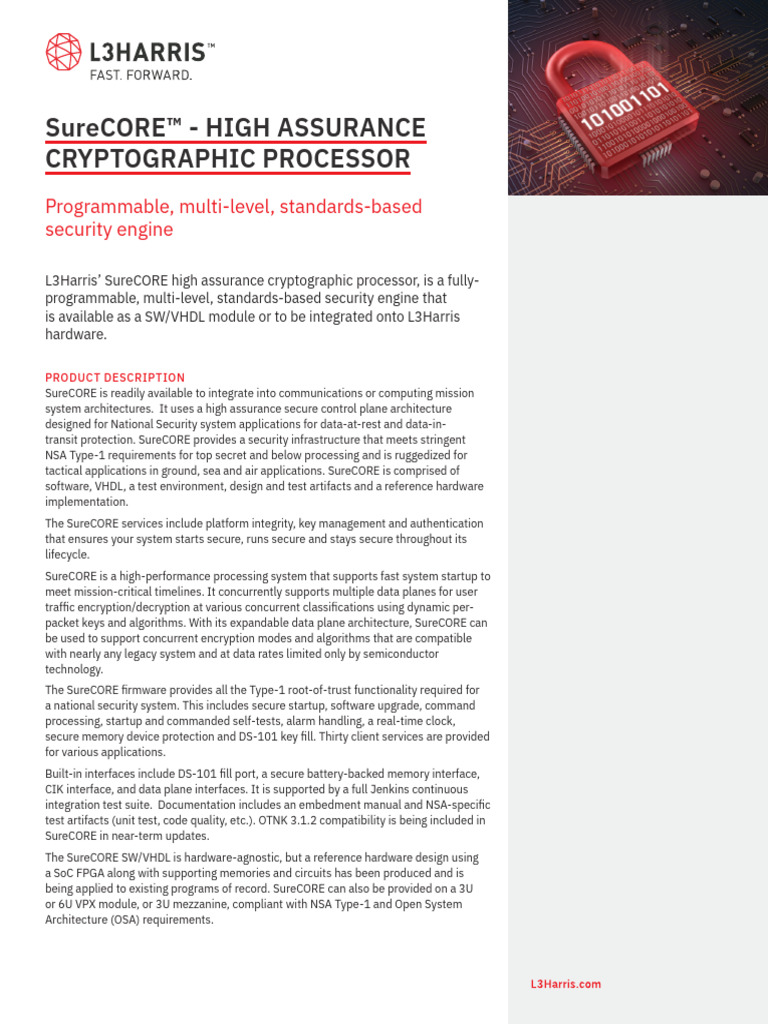 Ims Maritime Datasheet SureCORE | PDF | Booting | Cryptography