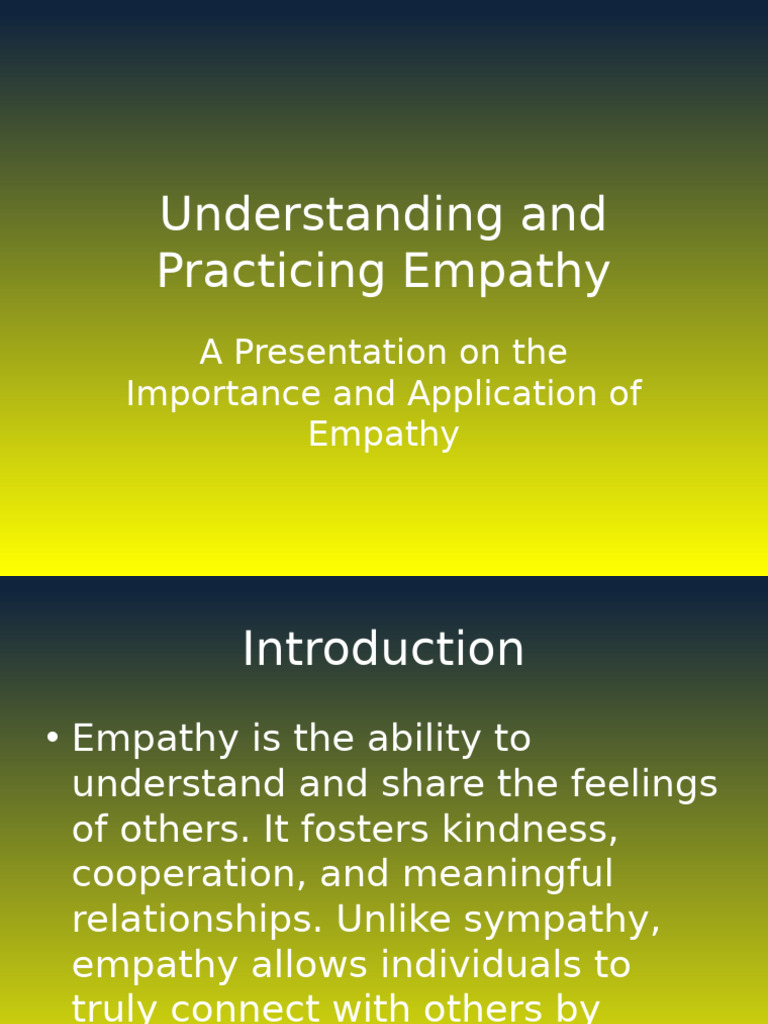 Empathy Presentation | PDF