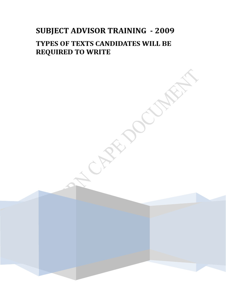 P3 Writing - & - Presenting-Types of Texts Candidates Will Be Required ...