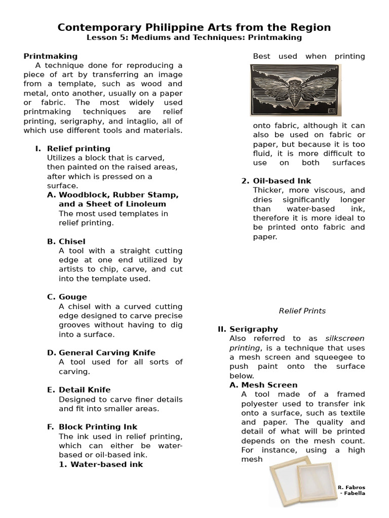 5 - Mediums and Techniques Printmaking | PDF | Printmaking | Etching