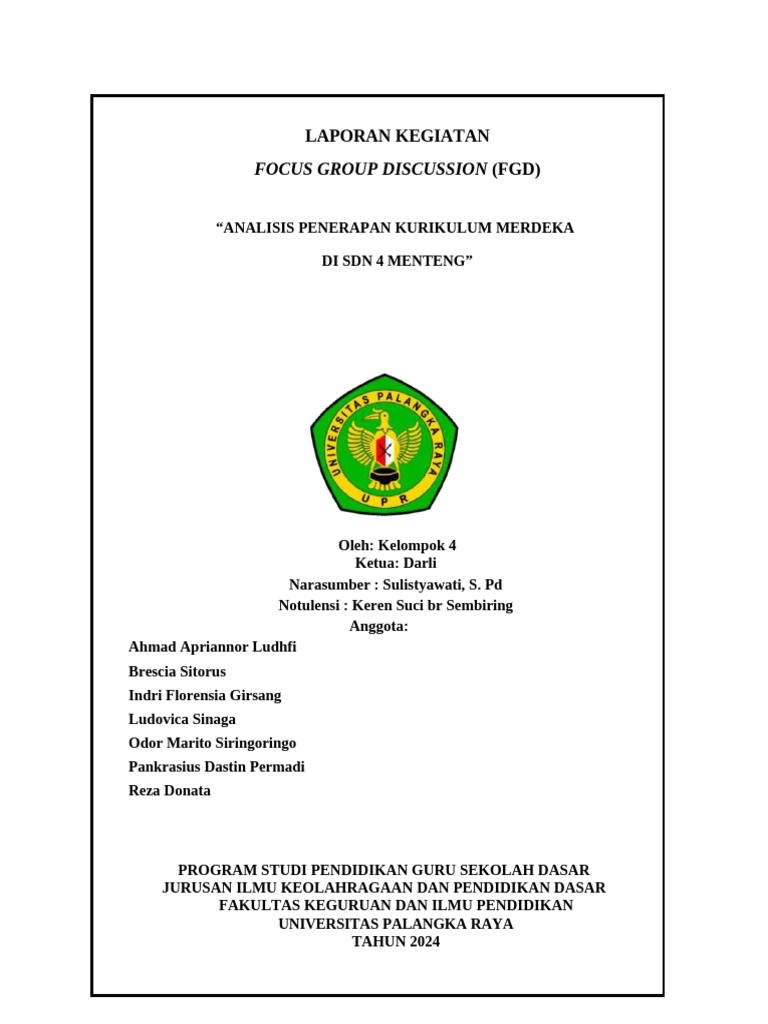 Laporan FGD | PDF